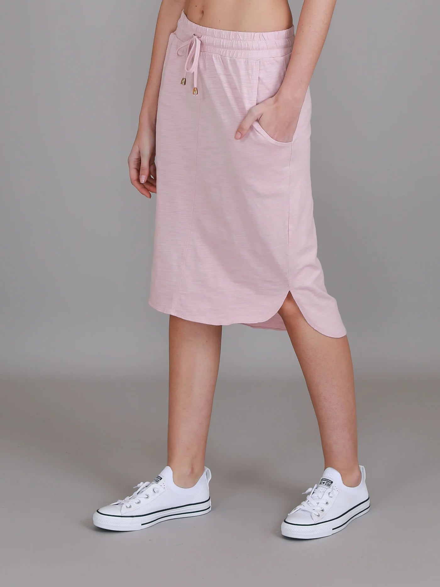 3rd Story Olivia Skirt | Cotton Jersey Pencil Skirt Drawstring Waist ...